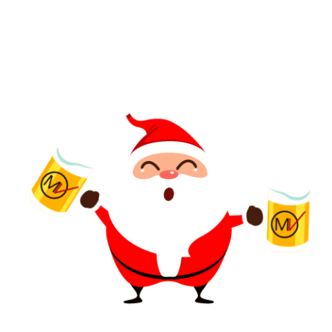 Santa Claus Drinking Sticker by The MediaVantage for iOS & Android | GIPHY