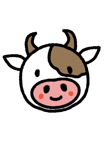 Surprised Cow Gif