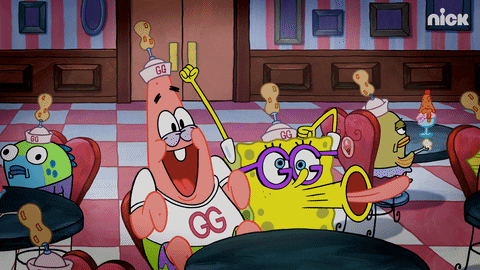 Happy Patrick Star GIF by SpongeBob SquarePants - Find & Share on GIPHY
