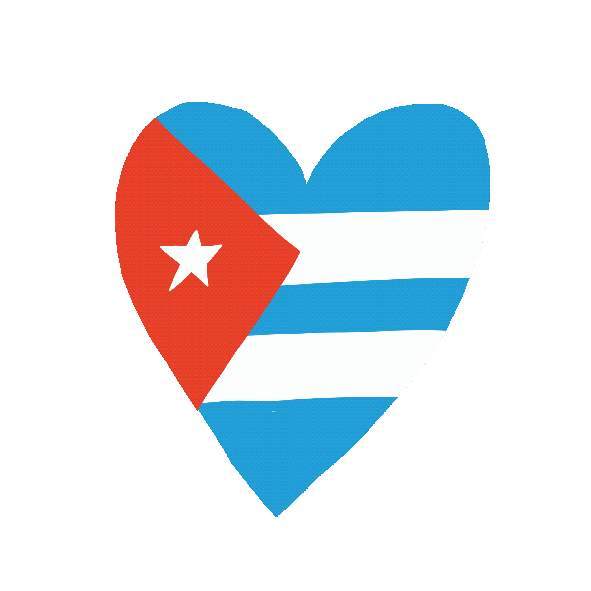 Cuban Flag Heart Sticker for iOS & Android | GIPHY