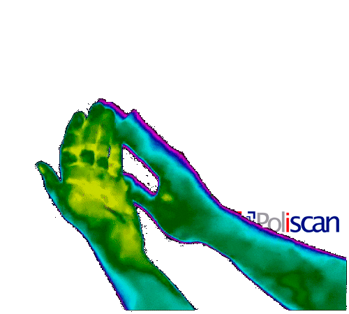 Thermal Imaging Clap Sticker by Poliscan for iOS & Android | GIPHY