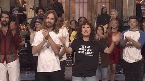 Sandra Oh Clapping GIF by Saturday Night Live - Find & Share on GIPHY