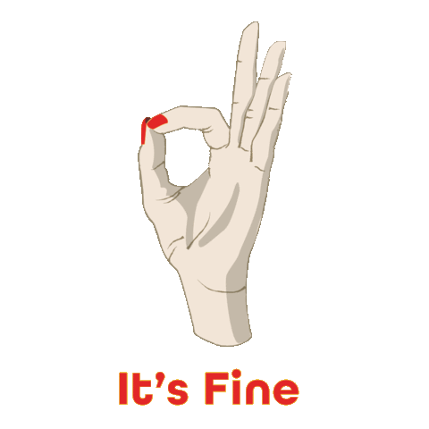 Its Fine No Sticker by hannahgraphix for iOS & Android | GIPHY