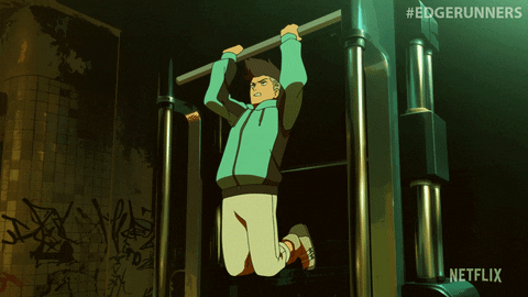 Sport Working Out GIF by Cyberpunk: Edgerunners - Find & Share on GIPHY