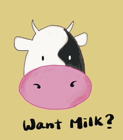 Milk Cow GIF by Jusjetta - Find & Share on GIPHY