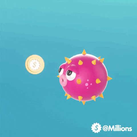 Puffer Fish Swimming GIF by Millions - Find & Share on GIPHY