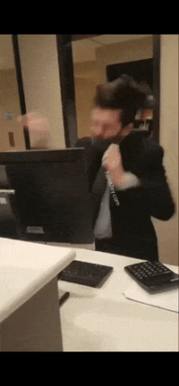 Frustrated Office Worker Gif