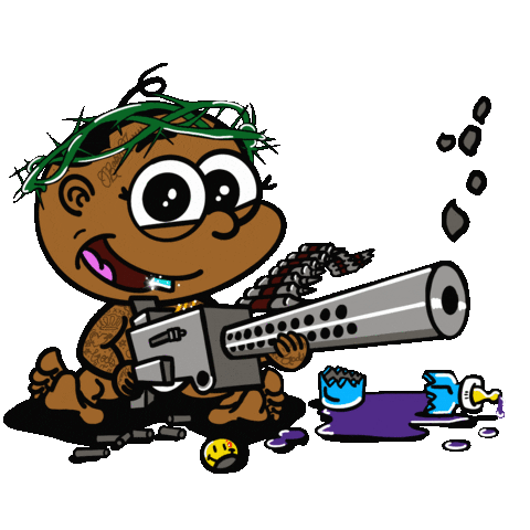 Baby Gun Sticker by Ice Montgomery for iOS & Android | GIPHY