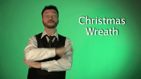 Sign Language Christmas Wreath GIF by Sign with Robert - Find & Share ...