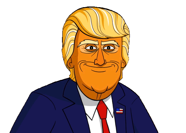 Donald Trump Wow Sticker by Our Cartoon President for iOS & Android | GIPHY