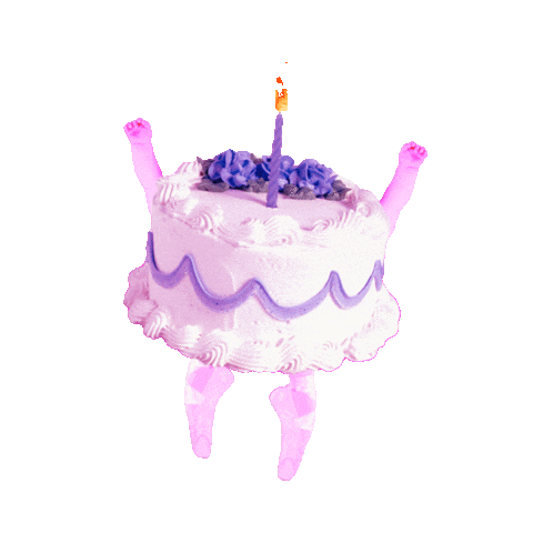 Birthday Cake Dance Sticker by Todd Rocheford for iOS & Android | GIPHY