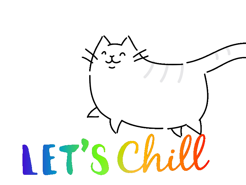 Cat Lets Chill Sticker by 6IXTY8IGHT for iOS & Android | GIPHY