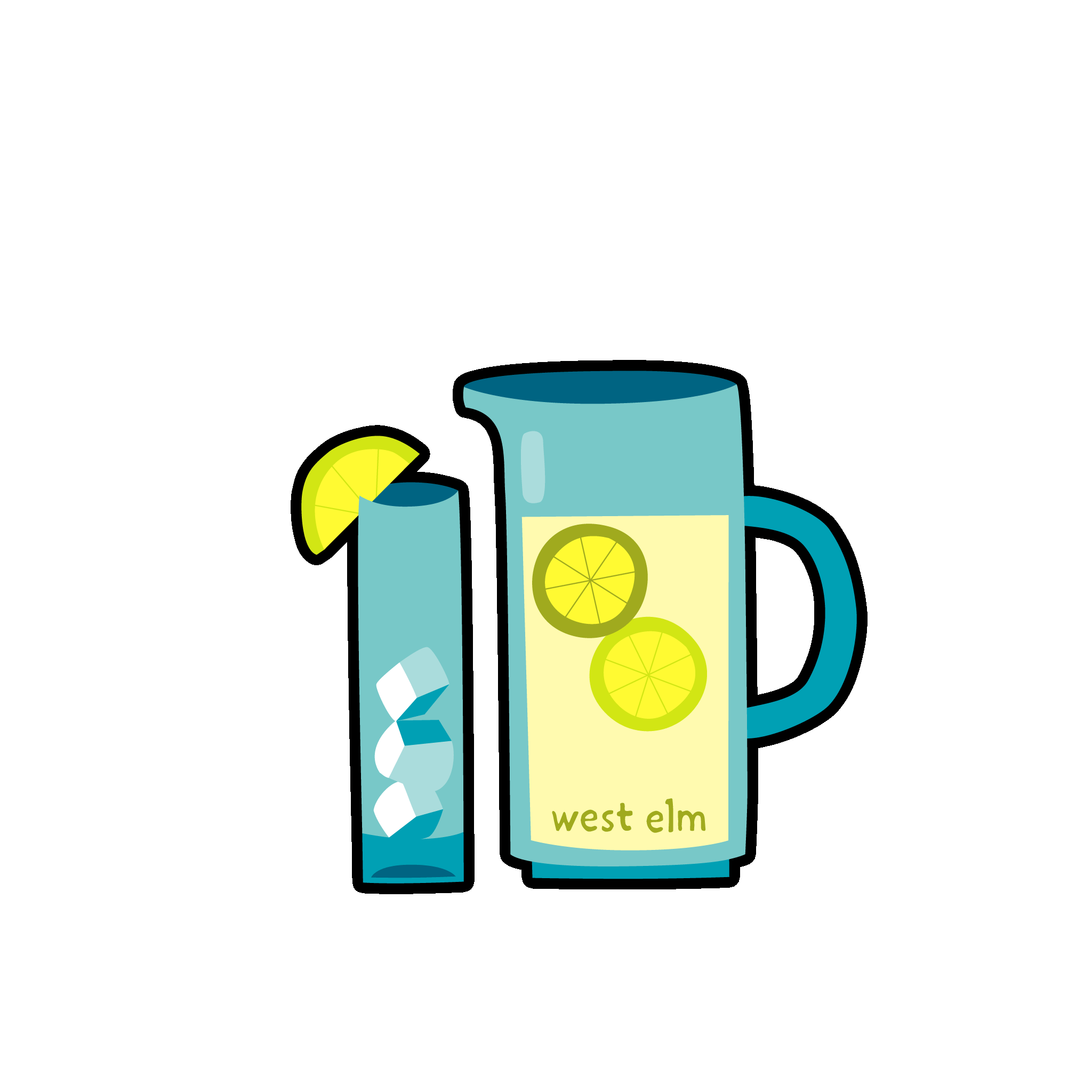 Cool Down Lemonade Stand Sticker by west elm for iOS & Android | GIPHY