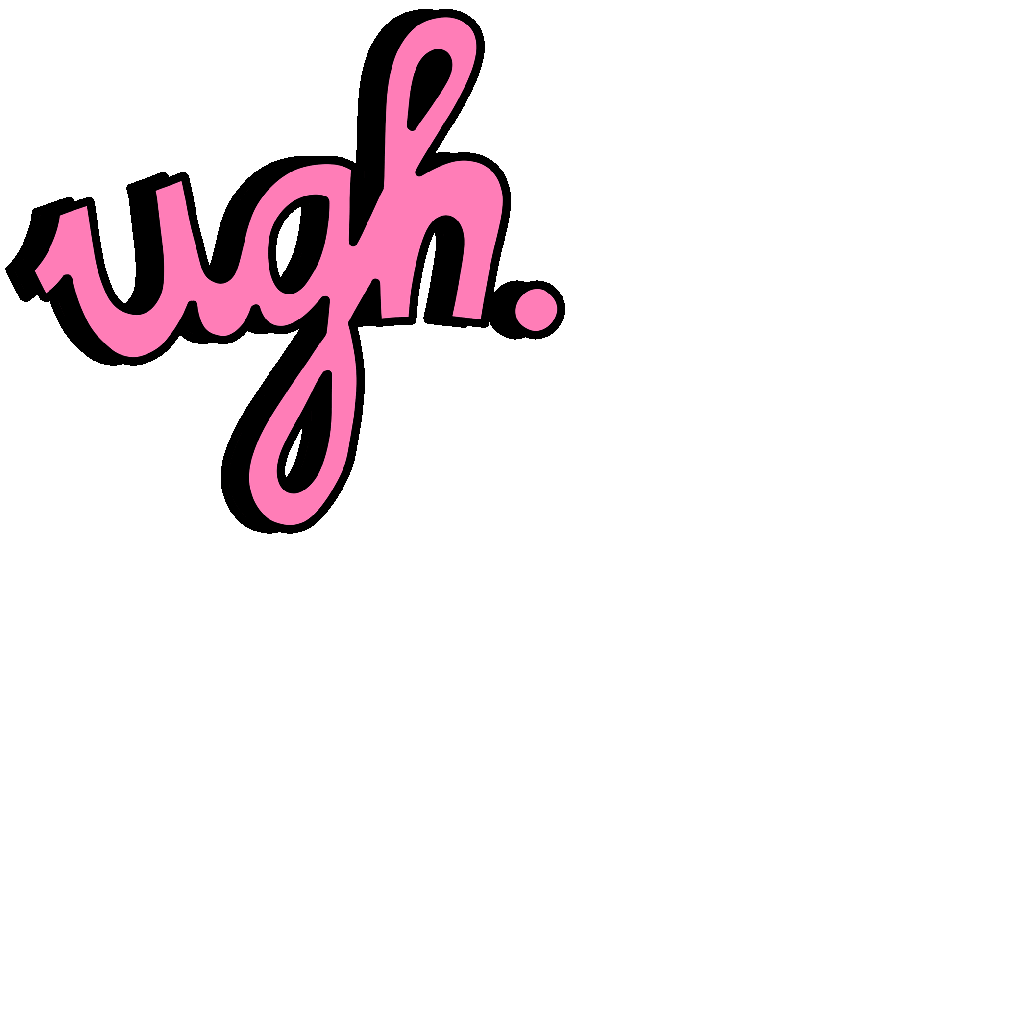 Pink Ugh Sticker by Naomi for iOS & Android | GIPHY