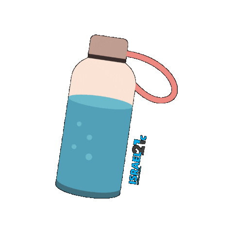 Water Bottle Summer Sticker by Israel21c for iOS & Android | GIPHY