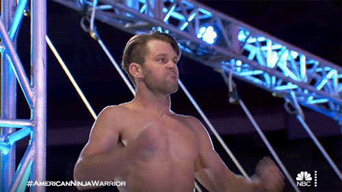 Nbc Chest Pound GIF by Ninja Warrior - Find & Share on GIPHY