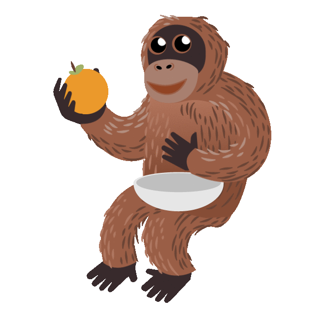 Monkey Hello Sticker by ChubbyRawit for iOS & Android | GIPHY
