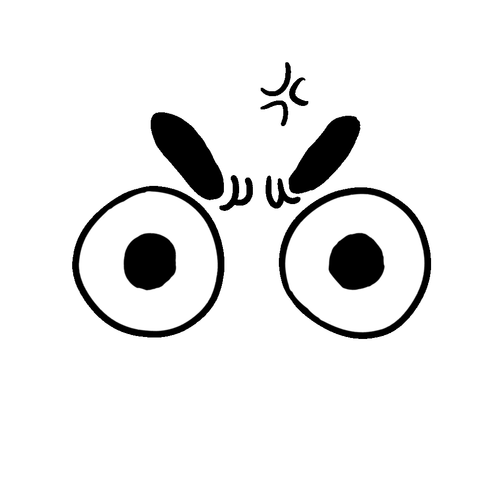 Angry Eyes Sticker by Petit Pied for iOS & Android | GIPHY