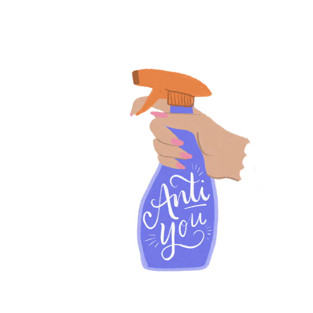 Spray Xo Sticker by Cattini for iOS & Android | GIPHY