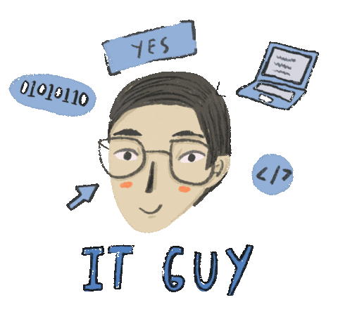 Information Technology Tech Sticker by Doodleganger for iOS & Android ...