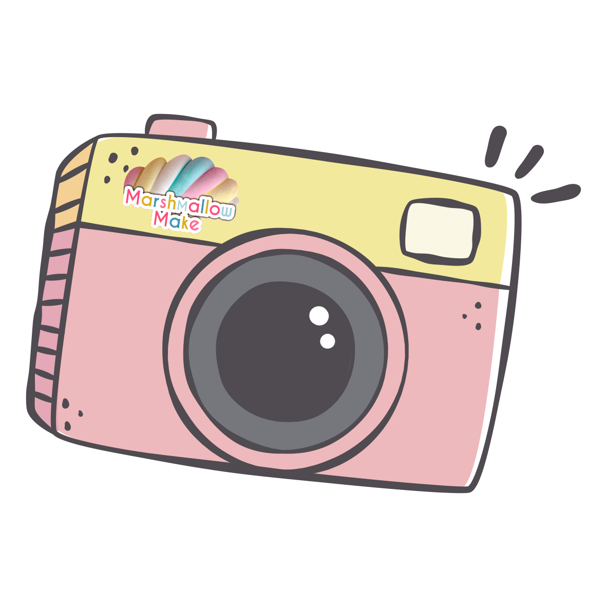 Camera Foto Sticker by Marshmallow Make for iOS & Android | GIPHY