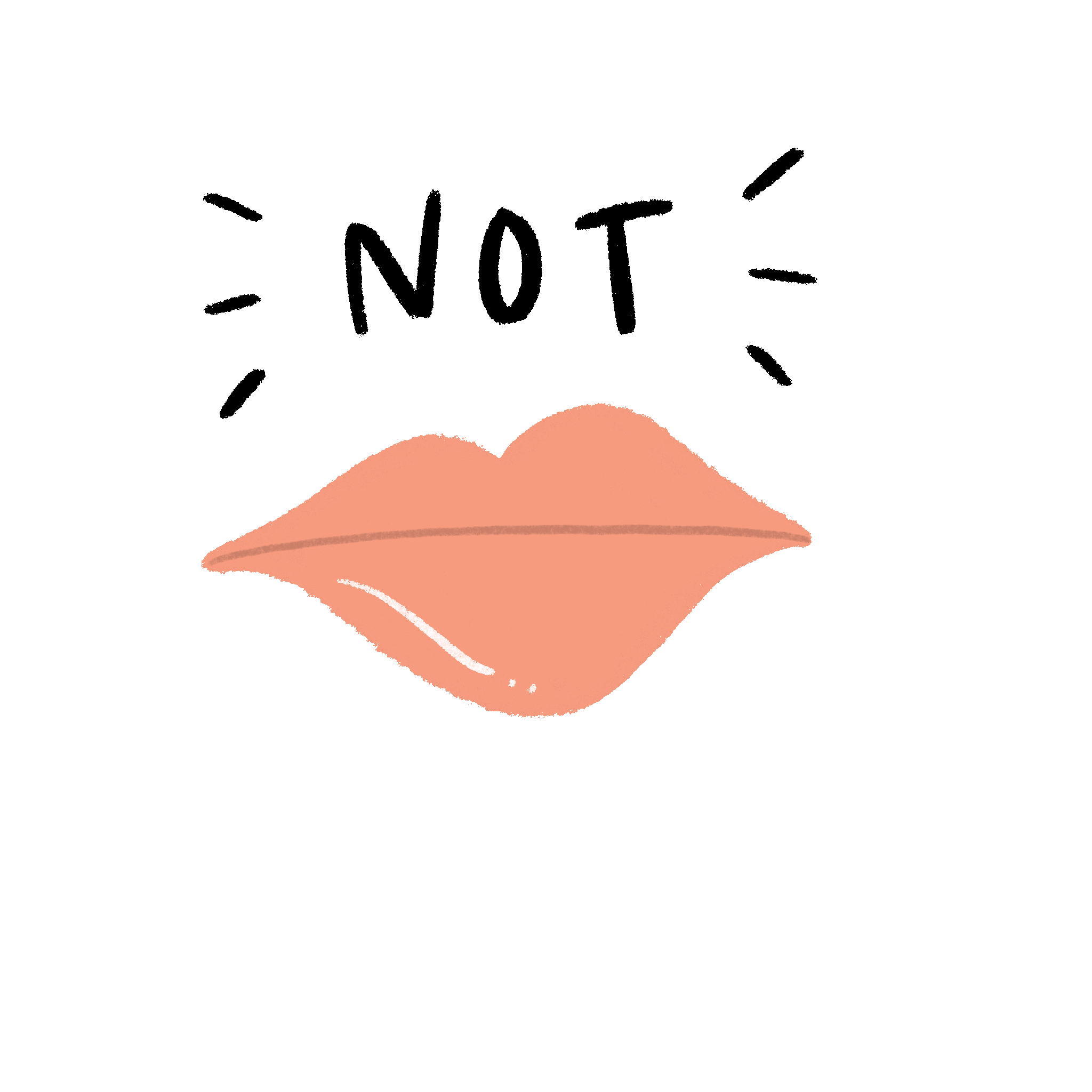 Lips No Sticker for iOS & Android | GIPHY