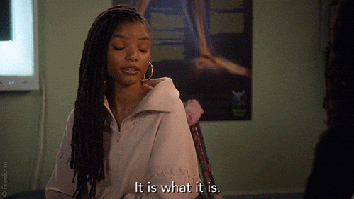 It Is What It Is Shrug GIF by grown-ish - Find & Share on GIPHY