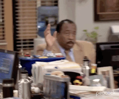 The Office Stanley Laughing Gif