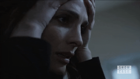 Scared Stana Katic GIF by Showcase - Find & Share on GIPHY