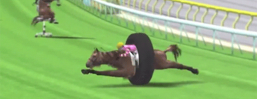 Funny Horse Racing Gif