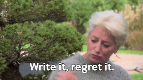 Write It Regret It GIFs - Get the best GIF on GIPHY
