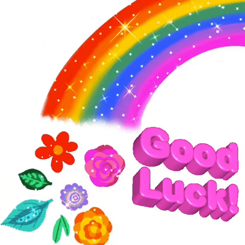 Rainbow Good Luck GIF by Daisy Lemon - Find & Share on GIPHY