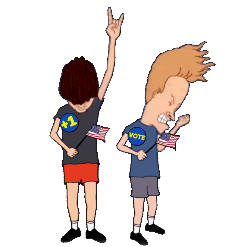 Voting Beavis And Butthead Sticker by mtv for iOS & Android | GIPHY