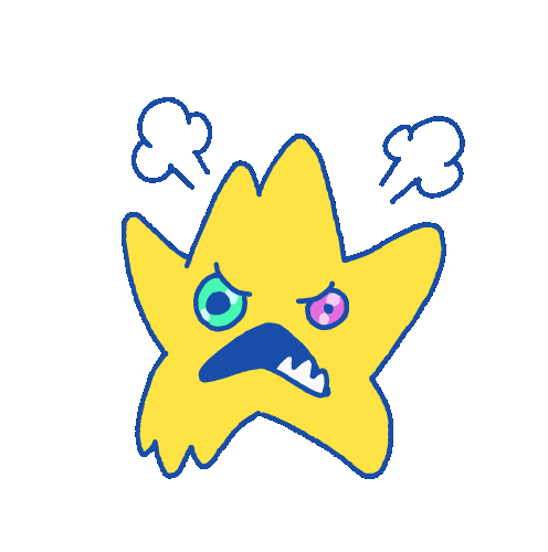 Angry Star Sticker by BuzzFeed Animation for iOS & Android | GIPHY
