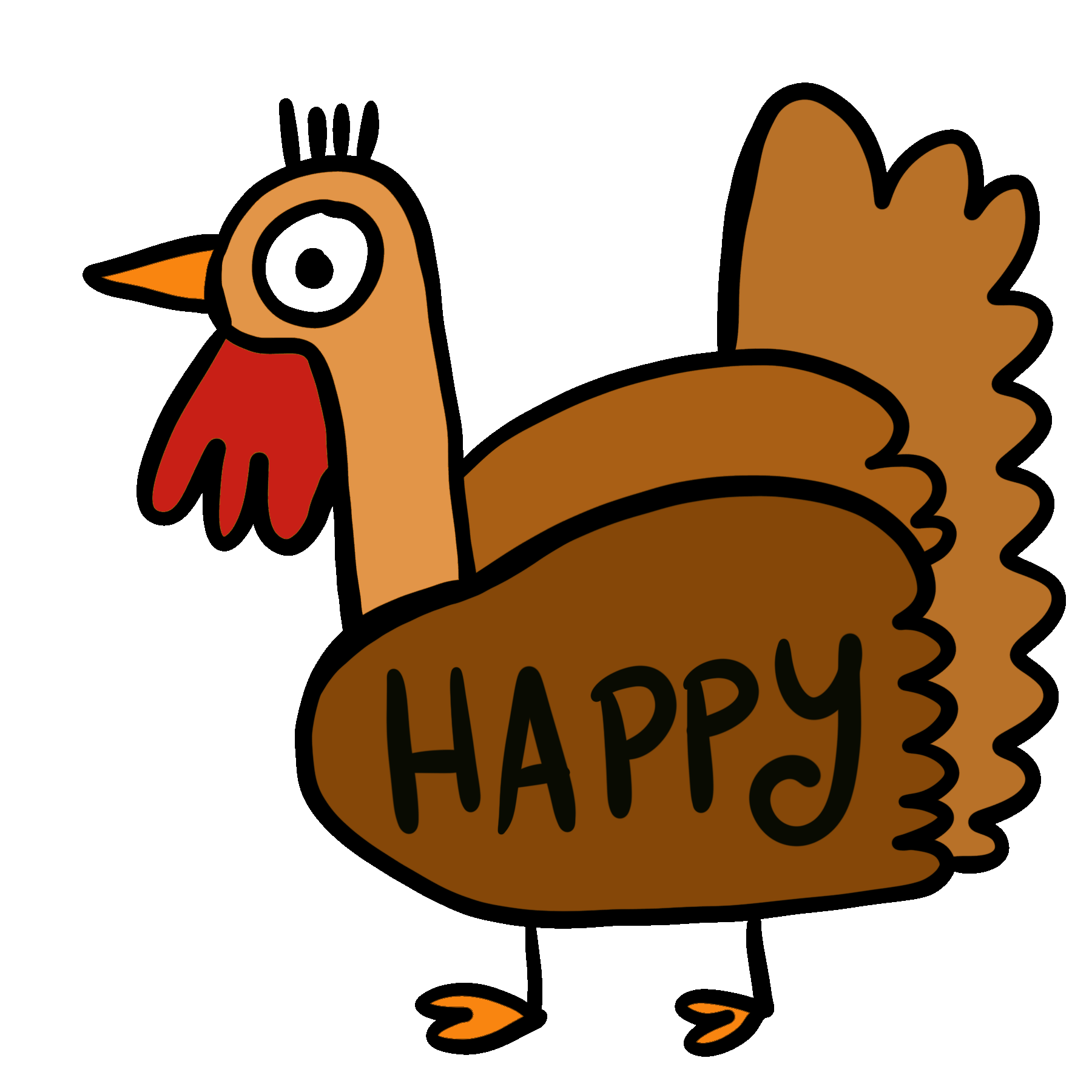 Thanksgiving Turkey Sticker by Jelene for iOS & Android | GIPHY