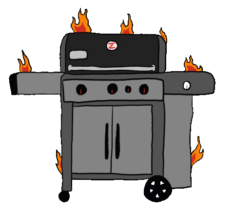 Fire Cooking Sticker by Jake Martella for iOS & Android | GIPHY