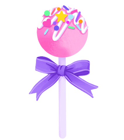 Cake Pop Bow Sticker by Super Streusel for iOS & Android | GIPHY