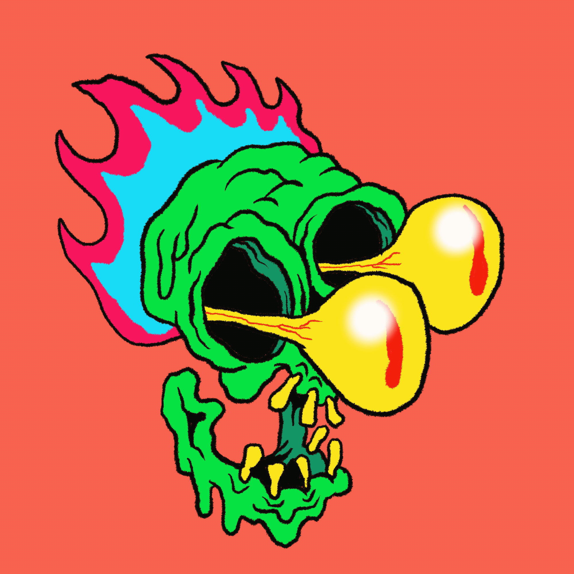 Sick Skull GIF by kinjiro - Find & Share on GIPHY