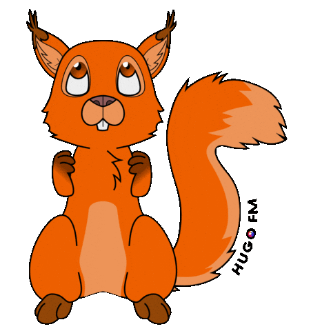 Energy Squirrel Sticker by Hugo.fm for iOS & Android | GIPHY