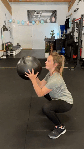 Exercise Ball Squat GIFs - Get the best GIF on GIPHY
