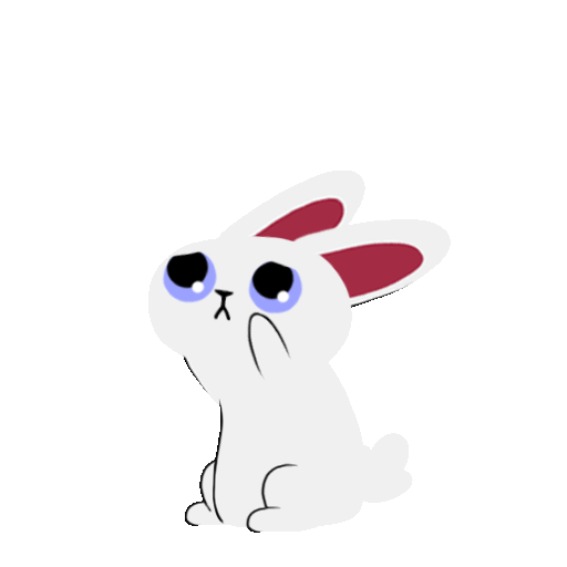White Rabbit Love Sticker by thedoodlepeople for iOS & Android | GIPHY