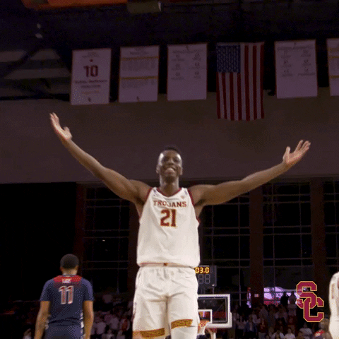 Excited Mens Basketball GIF by USC Trojans - Find & Share on GIPHY