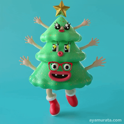 Merry Christmas Dancing GIF by Aya Murata - Find & Share on GIPHY