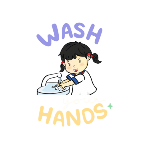 Wash Hands Girl Sticker by appletreeps for iOS & Android | GIPHY
