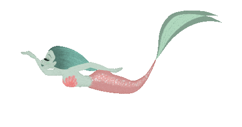 Cartoon Mermaid Swimming