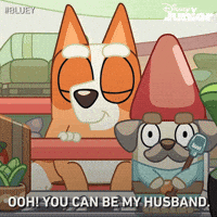 Bluey Bingo Heeler GIF - Bluey Bingo heeler Bluey teasing