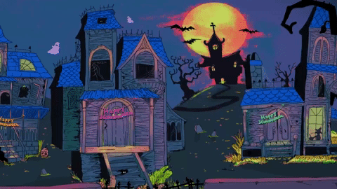 Haunted House Animated Gif