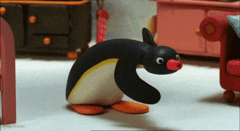 Tanzender Claymation Pinguin Gif