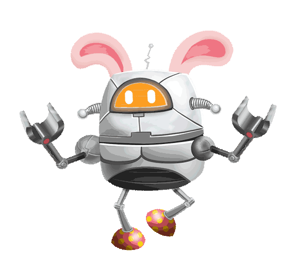 Easter Bunny Robot Sticker by Bill Greenhead for iOS & Android | GIPHY