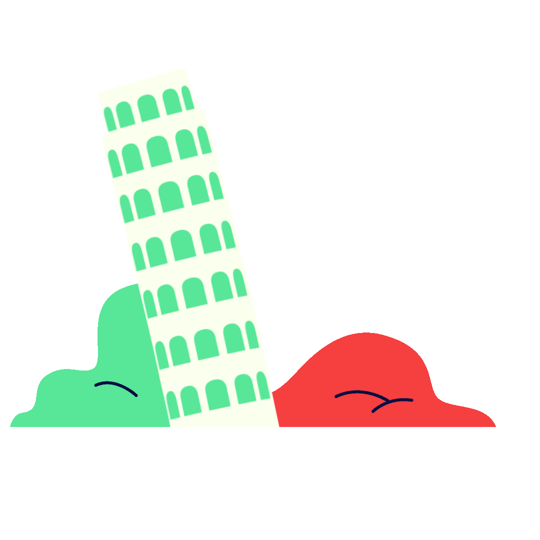 Leaning Tower Of Pisa Animation Sticker by The Rocket Panda for iOS ...